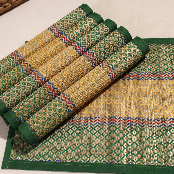 Buy Madur Grass Handwoven Dining Table Mats of Midnapore (Set of 6 ...