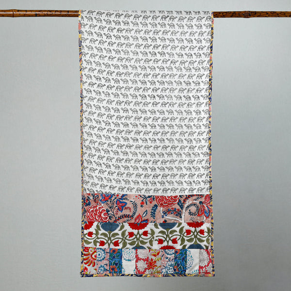 Buy Sanganeri Block Printed Patchwork Cotton Stole Online at iTokri.com ...