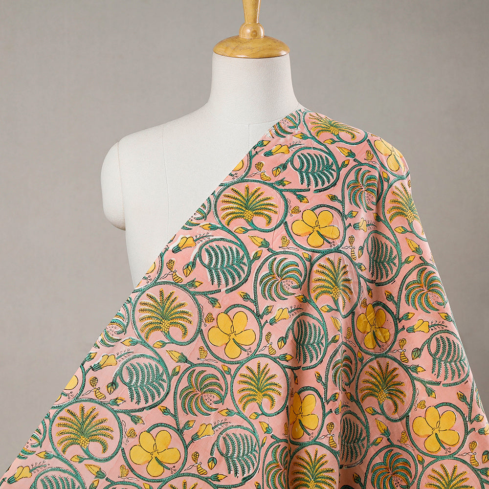 Buy Sanganeri Block Printing Pure Cotton Fabric l iTokri.com - iTokri ...