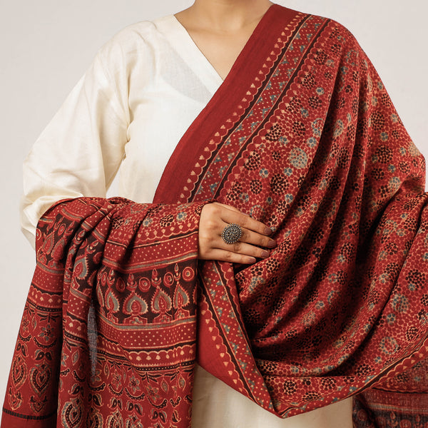 Buy Kutch Bhujodi Weaving Handwoven Cotton Dupatta Online at iTokri.com ...